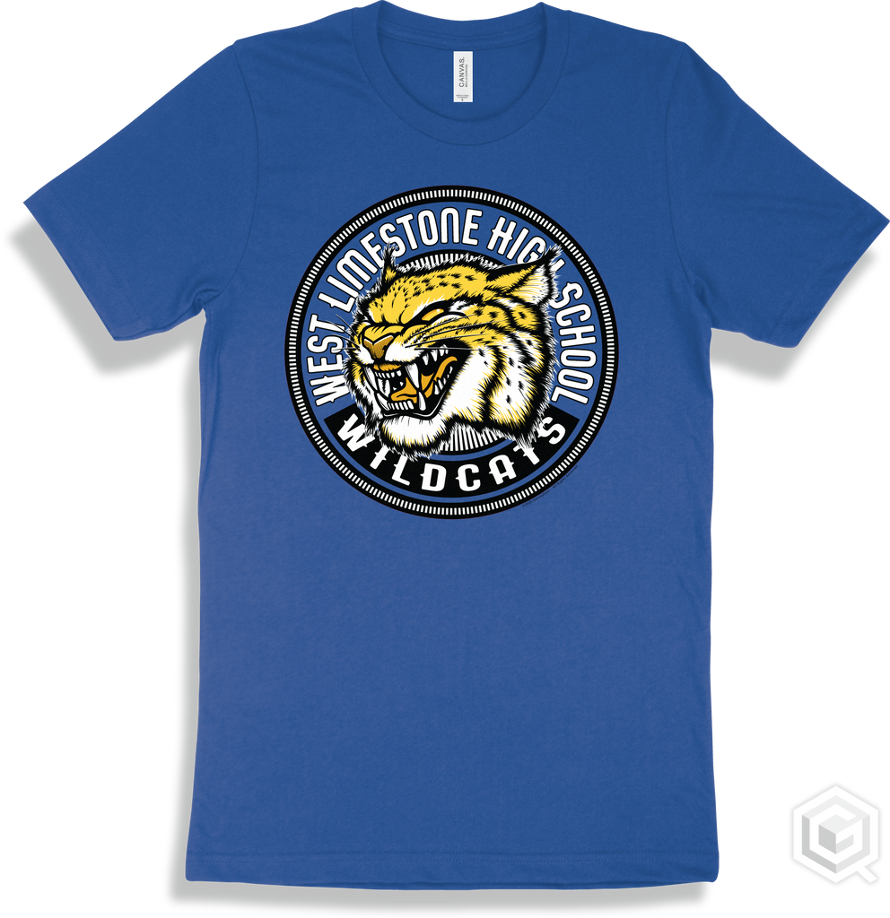West Limestone High School Wildcats True Royal T-shirt - Mascot Circle